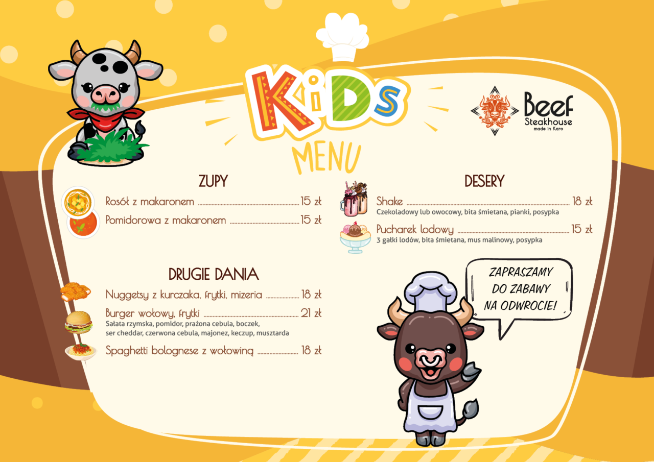 Kids Menu | Steakhouse Beef